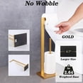 Gold Toilet Paper Holder Free Standing with Reserve Stainless Steel ...