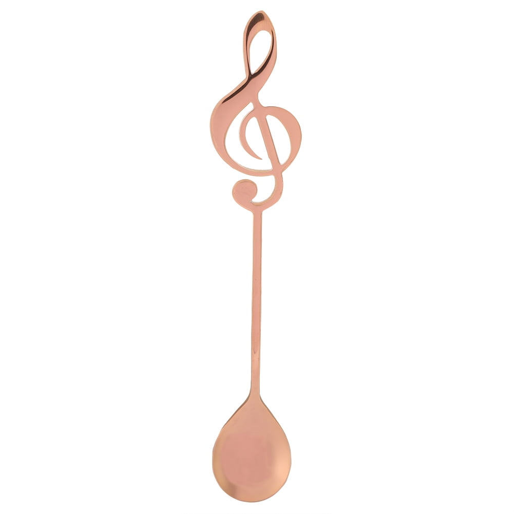 BORDSTRACT Stainless Steel Dessert Spoon Musical Note Coffee Drinking ...