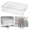Dujiujun Plastic File Storage Box A4 Size Clear Stackable Organizer ...
