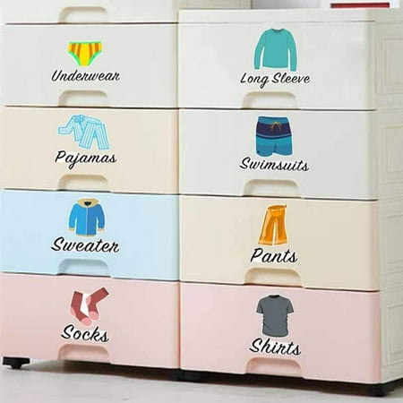 MAFNIO Clothing Label Wardrobe Classification Tips Storage Organizing ...