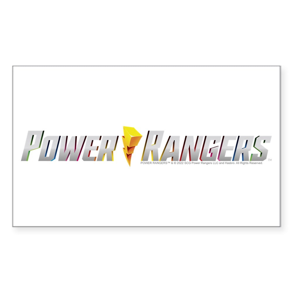 CafePress - Power Rangers Linear Logo - Rectangle Bumper Sticker Car ...