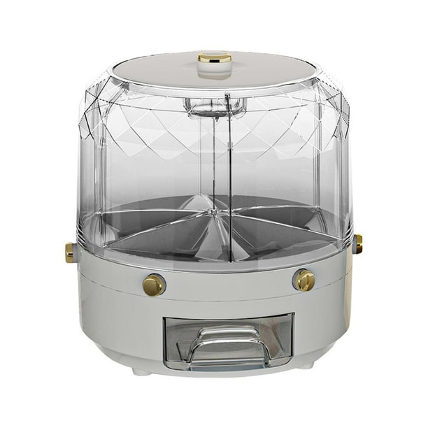 360 Rotary Cereal Dispenser Container Countertop 6 Organization Kitchen ...