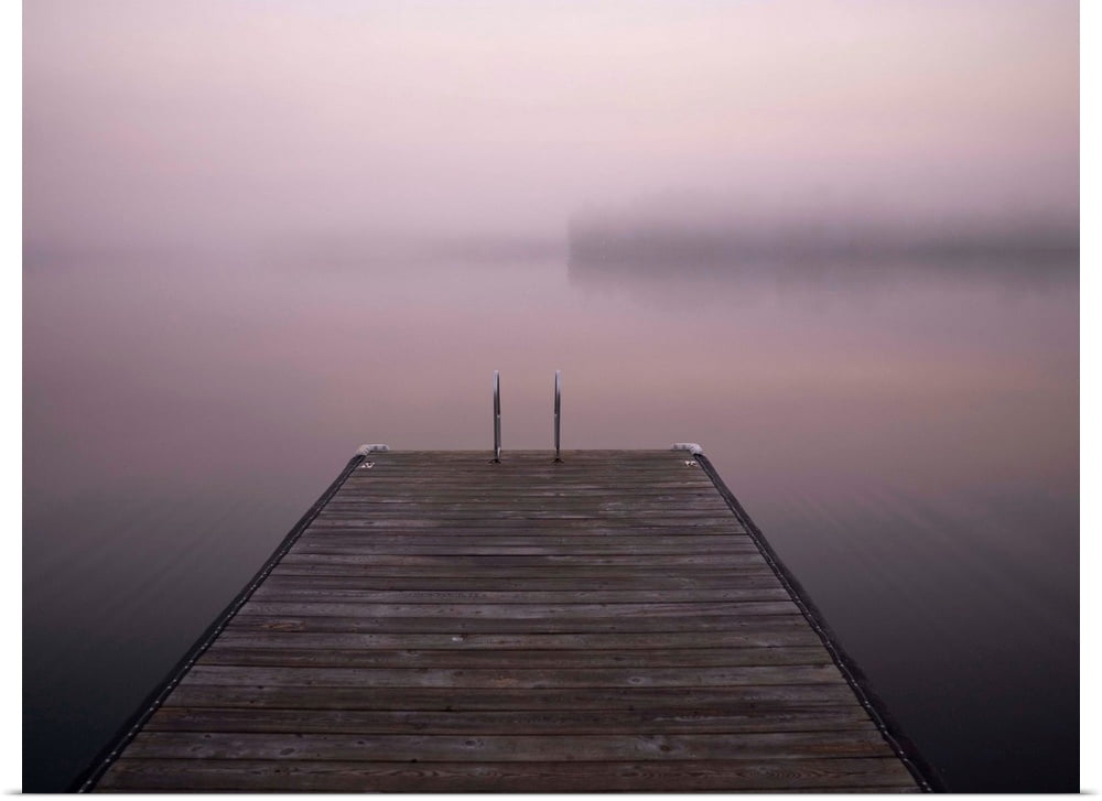 Great BIG Canvas | Rolled Keith Levit Poster Print entitled A Dock On ...
