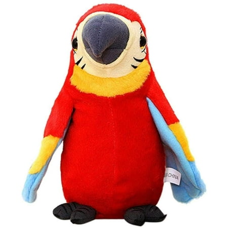 Talking Macaw Parrot Repeat What You Say Stuffed Animal Plush Toy ...
