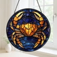 Astrology Cancer Symbol Scene Window Suncatcher, Decorative Stained ...