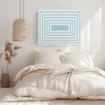 Blue Concentric Squares Canvas Print Wall Art, Modern Abstract ...