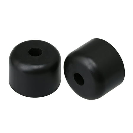 12 X Round Black Plastic Furniture Feet 50mm Dia For Desk Chair Bed ...