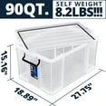 3pcs 85L Waterproof Garage Outdoor Storage Containers, Durable ...