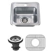 13 x 15 Inch Drop In Bar Sink, Small Kitchen Sink Single Bowl Topmount ...