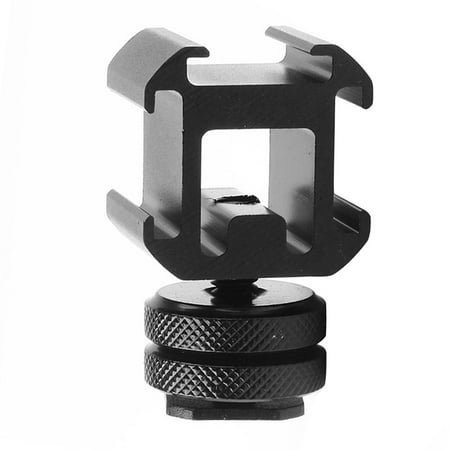 Cold Shoe On-Camera Mount Adapter Extend Monitor Camera Base Port DSLR ...