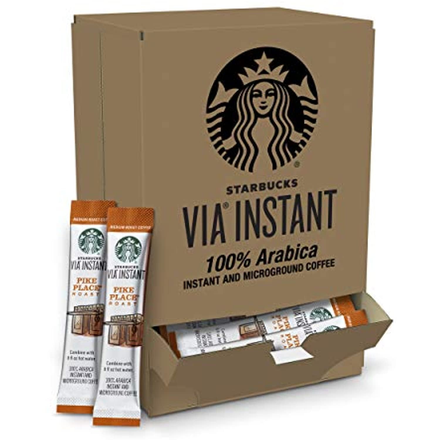 Starbucks Via Instant Coffee—Medium Roast Coffee—Pike Place Roast—100% ...
