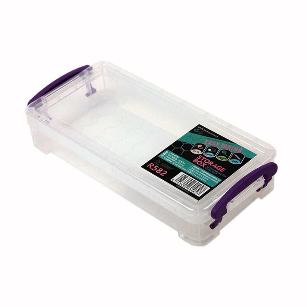 Injueey Pencil Storage Box Transparent Pencils Case Pen Container ...