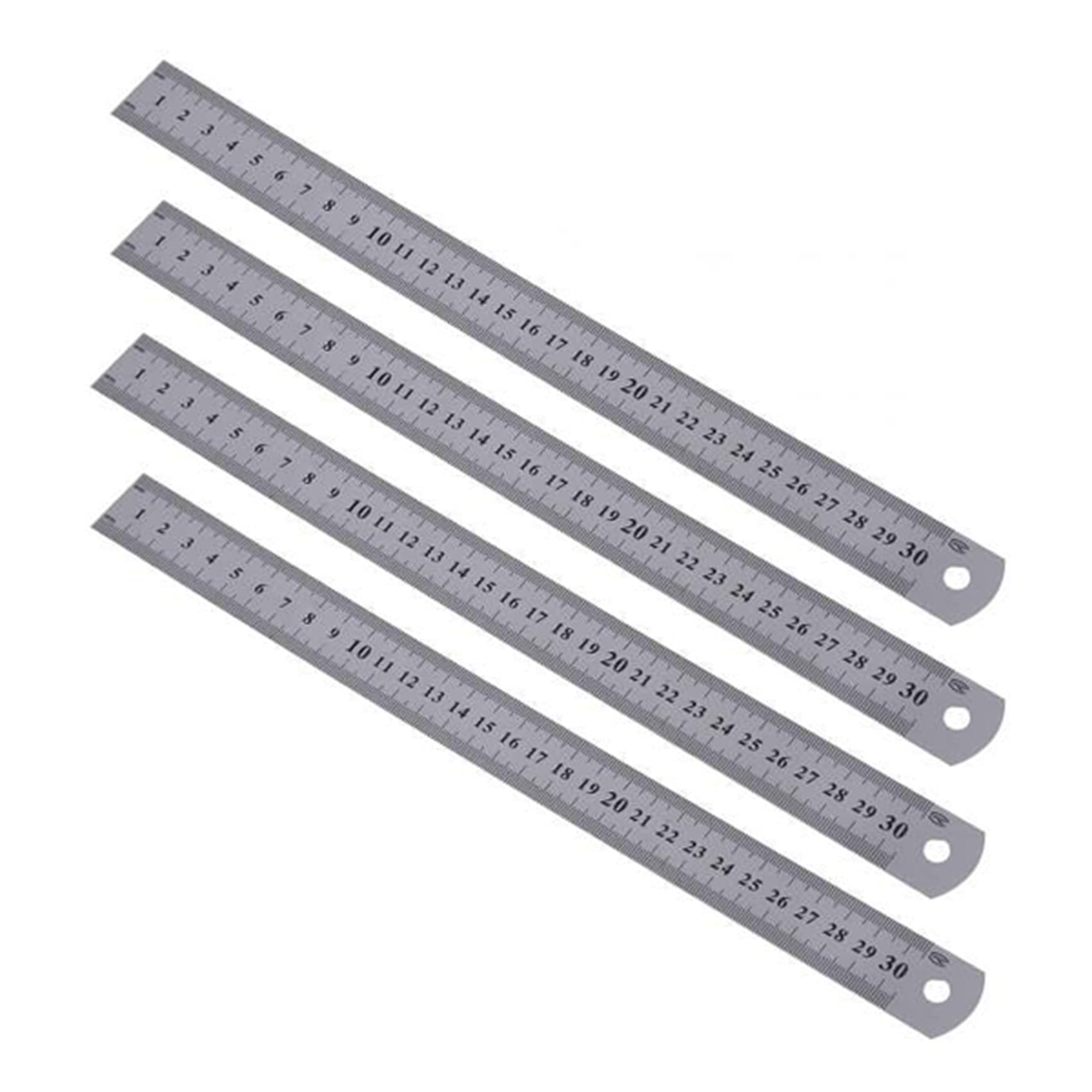 4X Stainless Steel Ruler Measure Metric Function 30cm 12Inch - Walmart.com