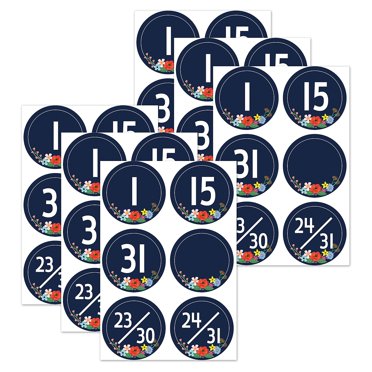 Teacher Created Resources Black White Dry-Erase Magnetic Calendar Set ...