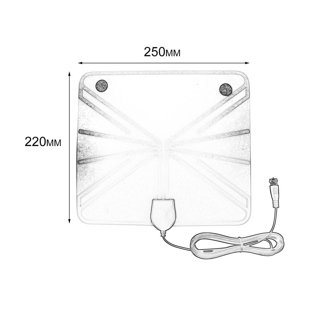 Ultra Thin 1080P Antena Digital HDTV Antenna 50 Miles Range Indoor Flat ...