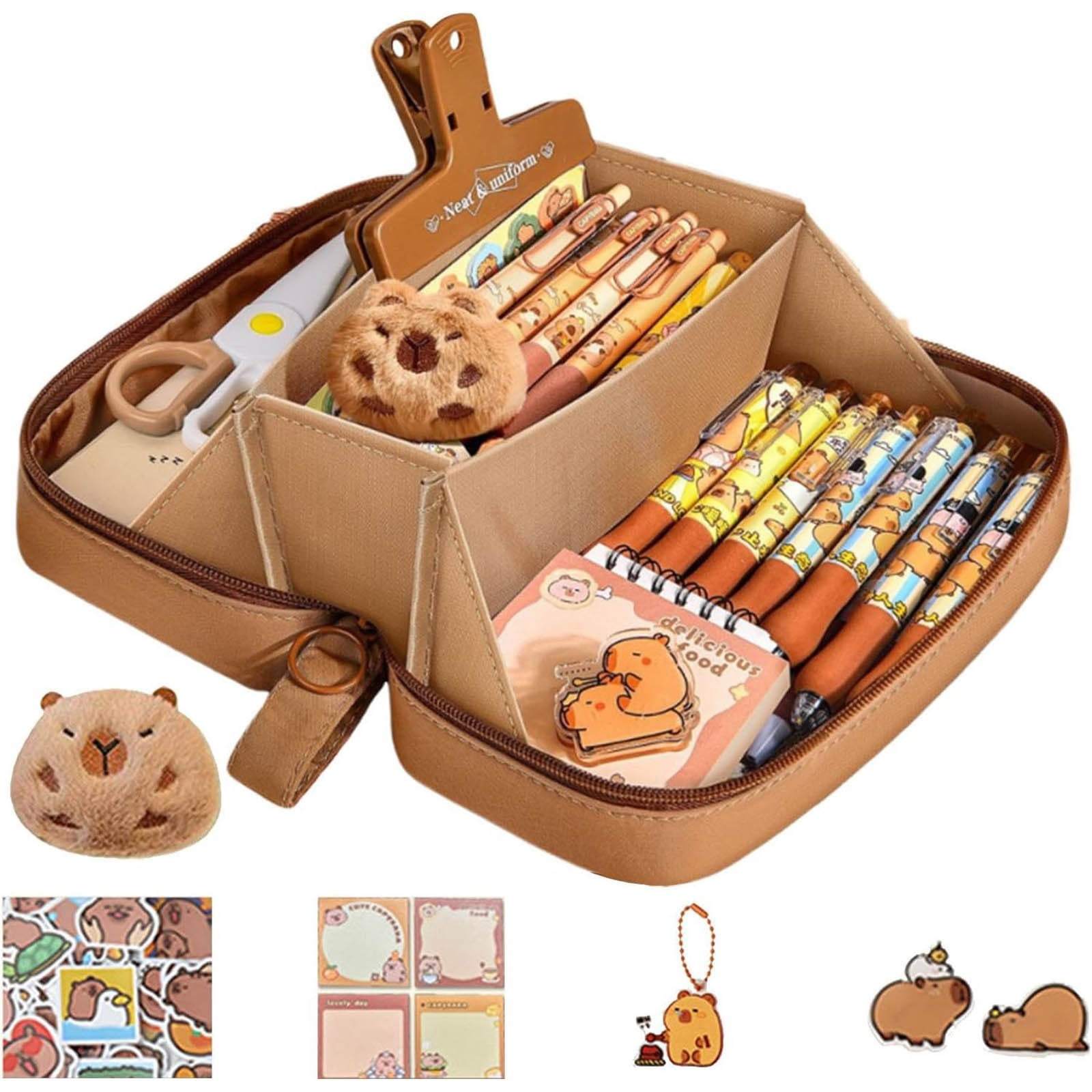 Click here for Tianyuuuu Capybara Pencil Pouch Large Capacity Wit... prices