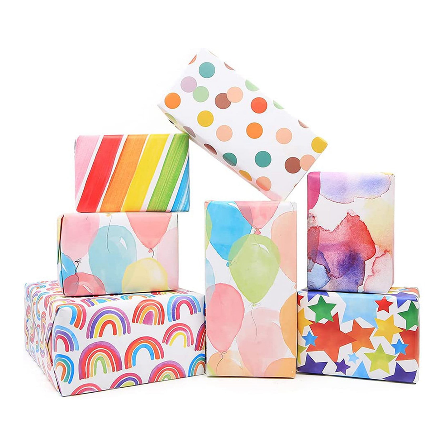 Click here for Unbranded 2x Rainbow Birthday Wrapping Paper kids... prices