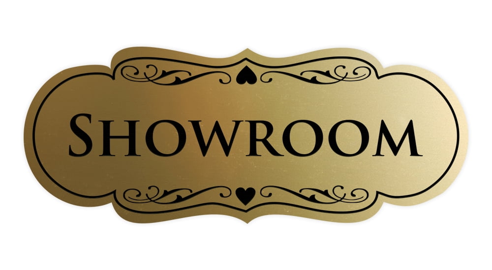 Signs ByLITA Designer Showroom Sign (Brushed Gold) - Small - Walmart.com