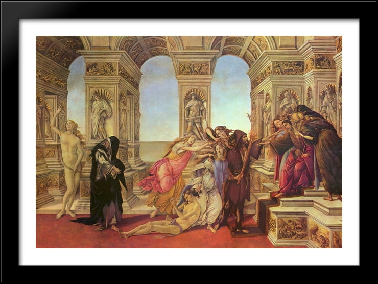 Calumny of Apelles 38x28 Large Black Wood Framed Print Art by Sandro ...