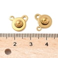 50 Set 304 Stainless Steel Snap Clasps Ion Plating(IP) Real 18K Gold ...