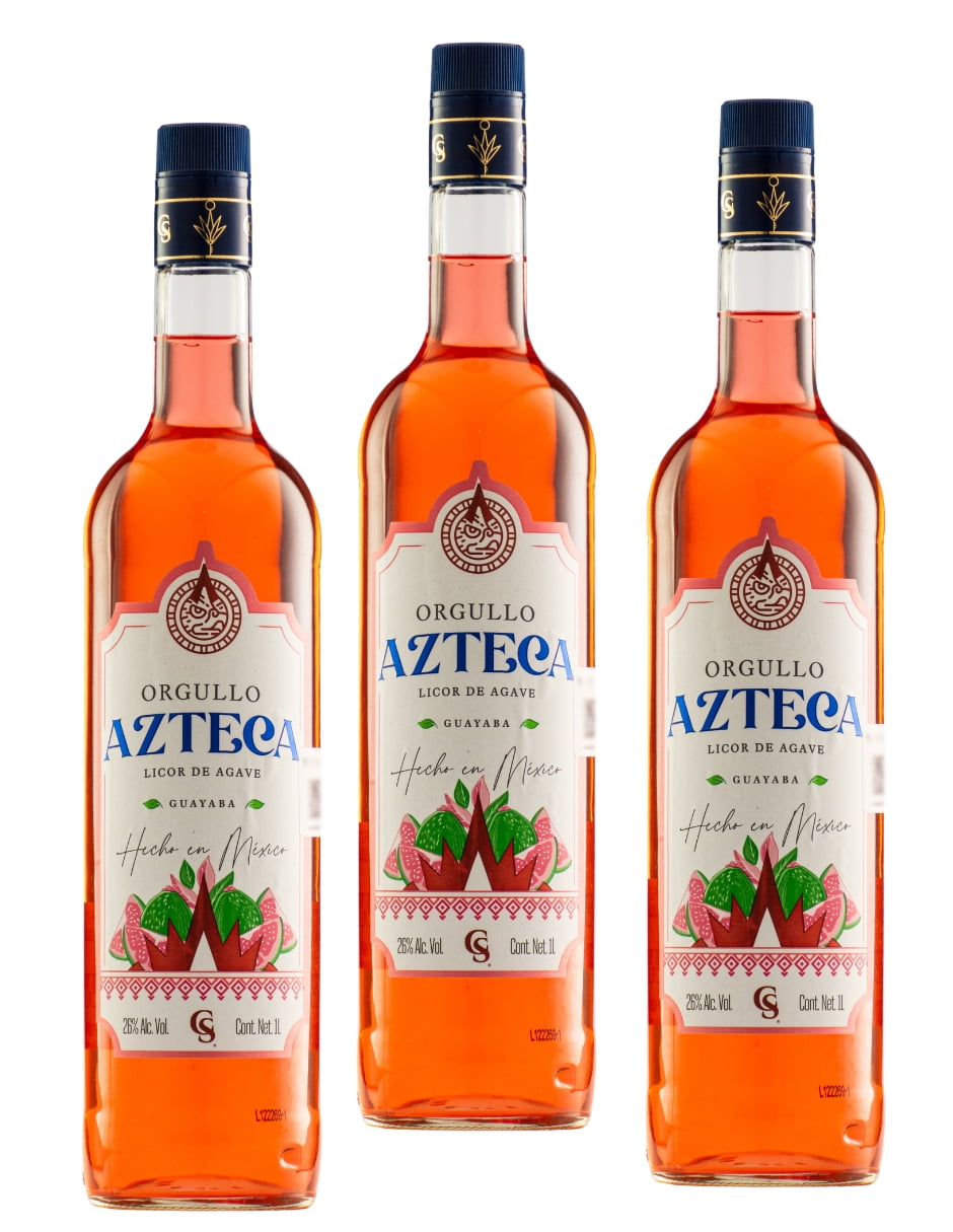 Tripack Licor De Agave Orgullo Azteca Guayaba 1000 Ml Orgullo Azteca ...