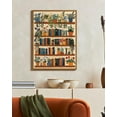 Affixzi Vintage Botanical Bookshelf Wall Art, Colorful Plant Books ...
