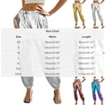 Antinious Women Solid Shiny Cuffed Ankle Daily Outdoor Leisure Bottoms ...