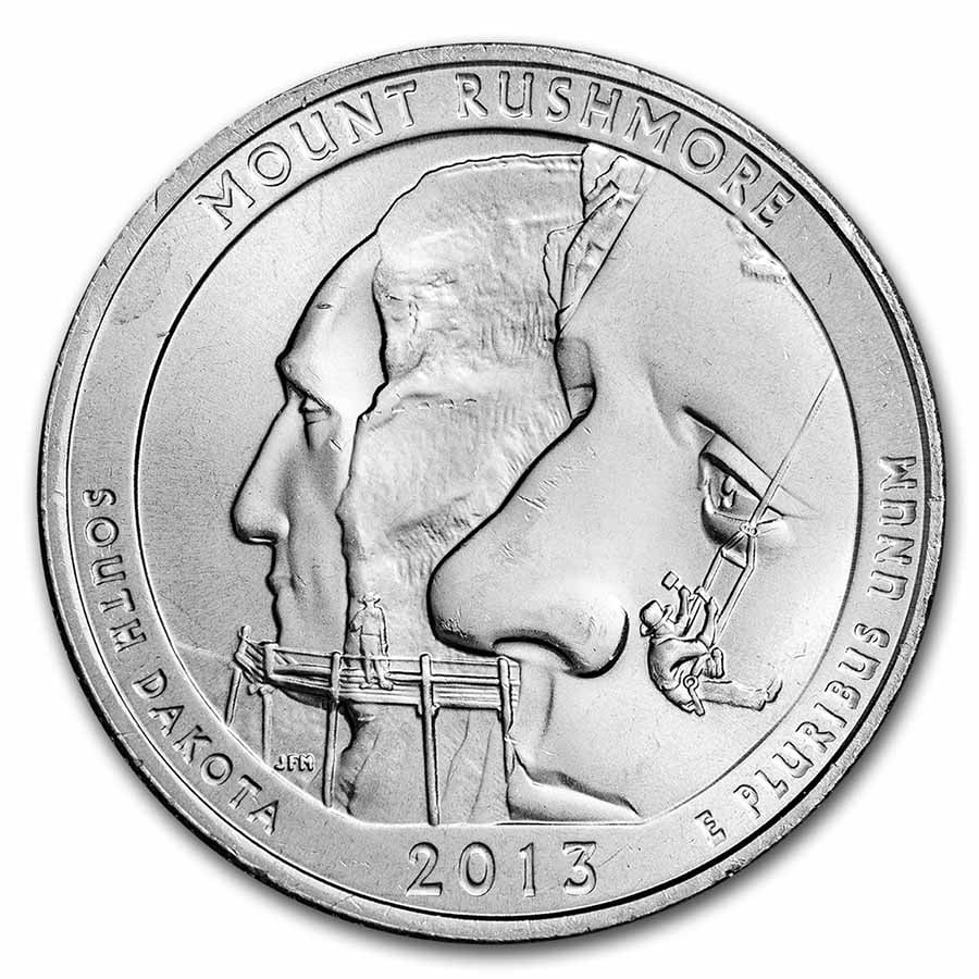 2013-D Quarter ATB Mount Rushmore BU - Walmart.com