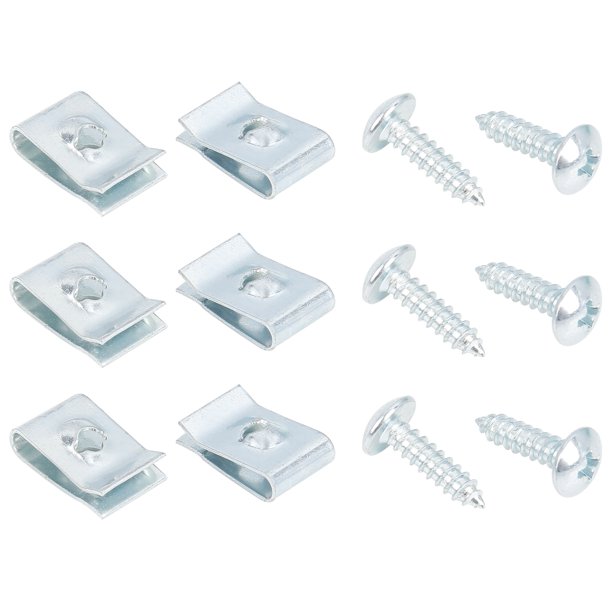 100 Set 4.2x16mm U Clip Screw Assortment Car Clips Fasteners with ...