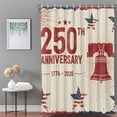250th Anniversary Shower Curtain Set with Hooks, Liberty Bell Stars ...