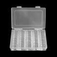 100pcs 25mm Coin Round Coin Holder Box Case Container with Storage Box ...