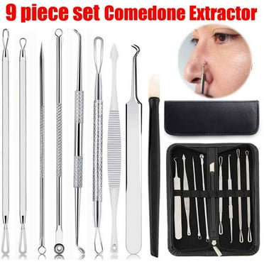 Blackhead Remover Pimple Popper Tool Acne Comedone Zit Extractor Kit ...