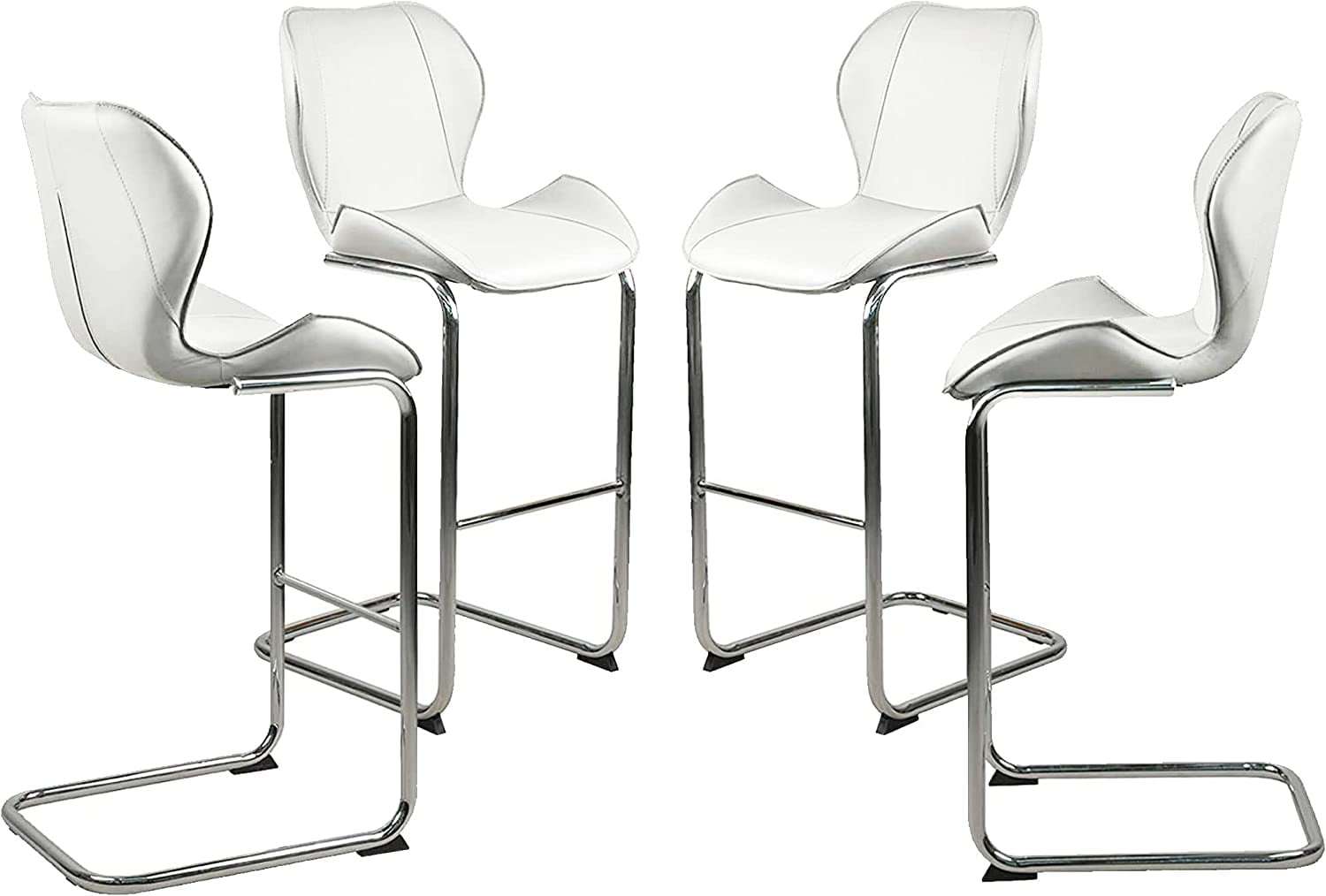 Modern Counter Height Bar Stools Set of 4, Counter Height Armless Bar ...