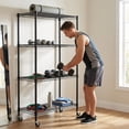 35.43x17.72x66.54 Inch 4-Tier Wire Shelving Unit With 25 Mm Poles And 4 ...