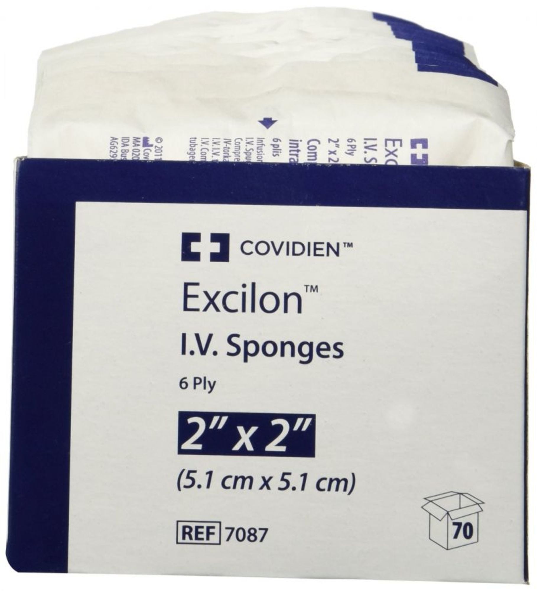 Excilon 7087 Sterile IV Sponge Sterile 2" x 2" Box of 70 - Walmart.com