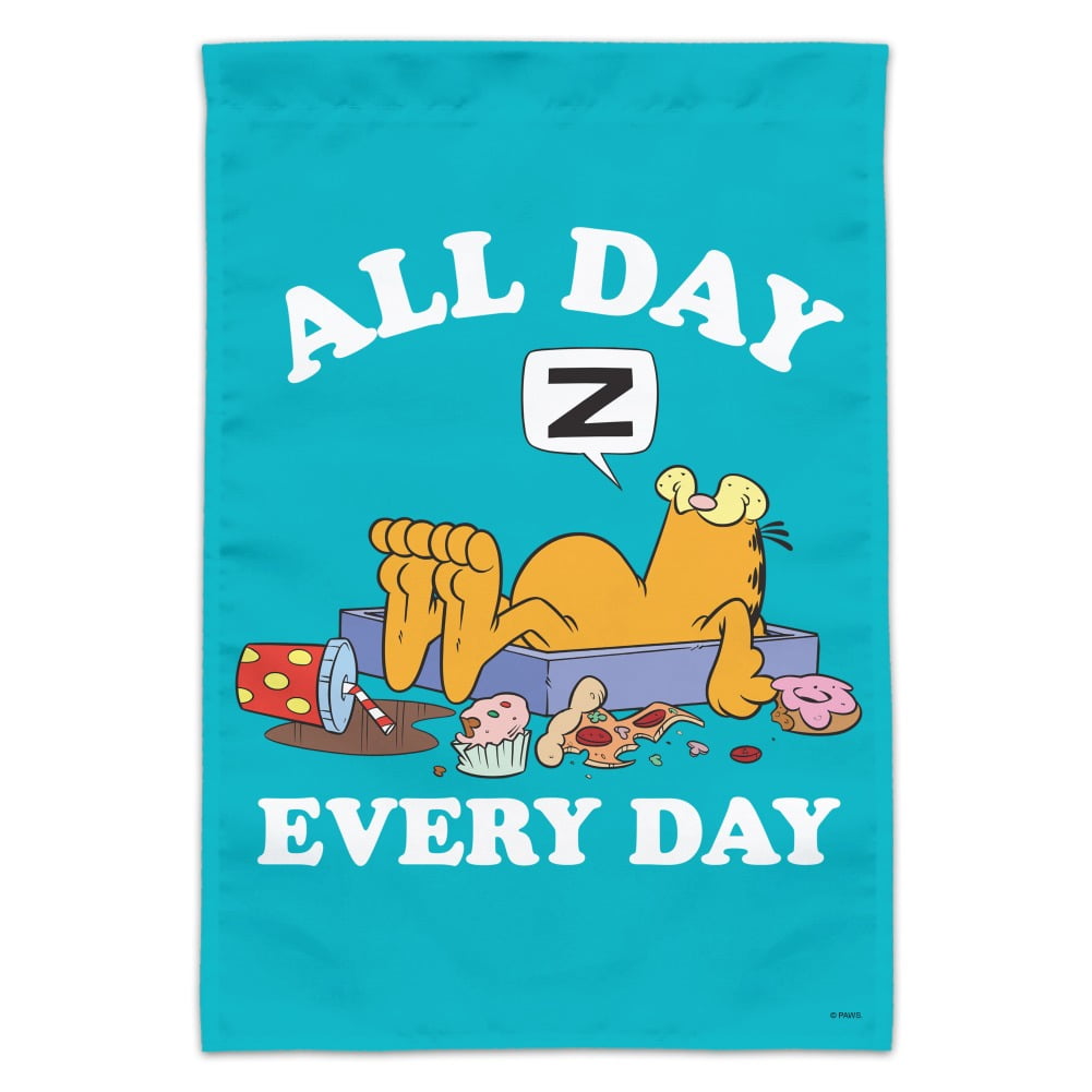 Garfield All Day Every Day Garden Yard Flag - Walmart.com