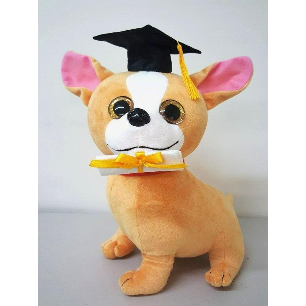 12" Graduation Cute Puppy Dog with Cap, Gown and Diploma Plush [Toy ...