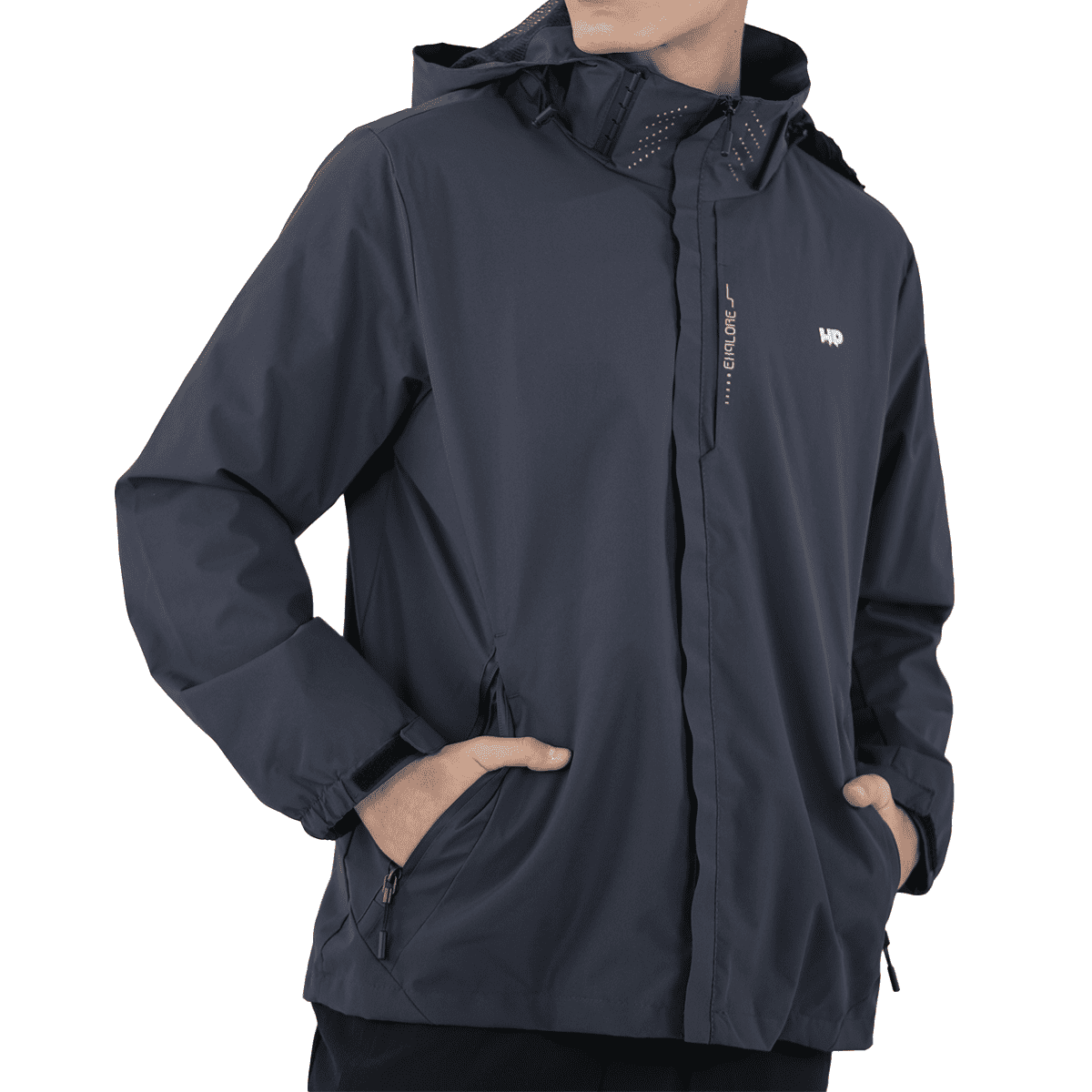 Chamarra Impermeable para Hombre Color Gris- Abrigo Impermeable Casual ...