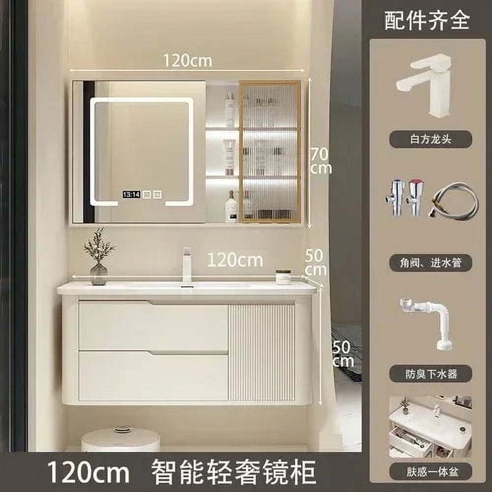 Closet Luxury Bathroom Cabinet Shelves Metal Mirror Locker Wall ...