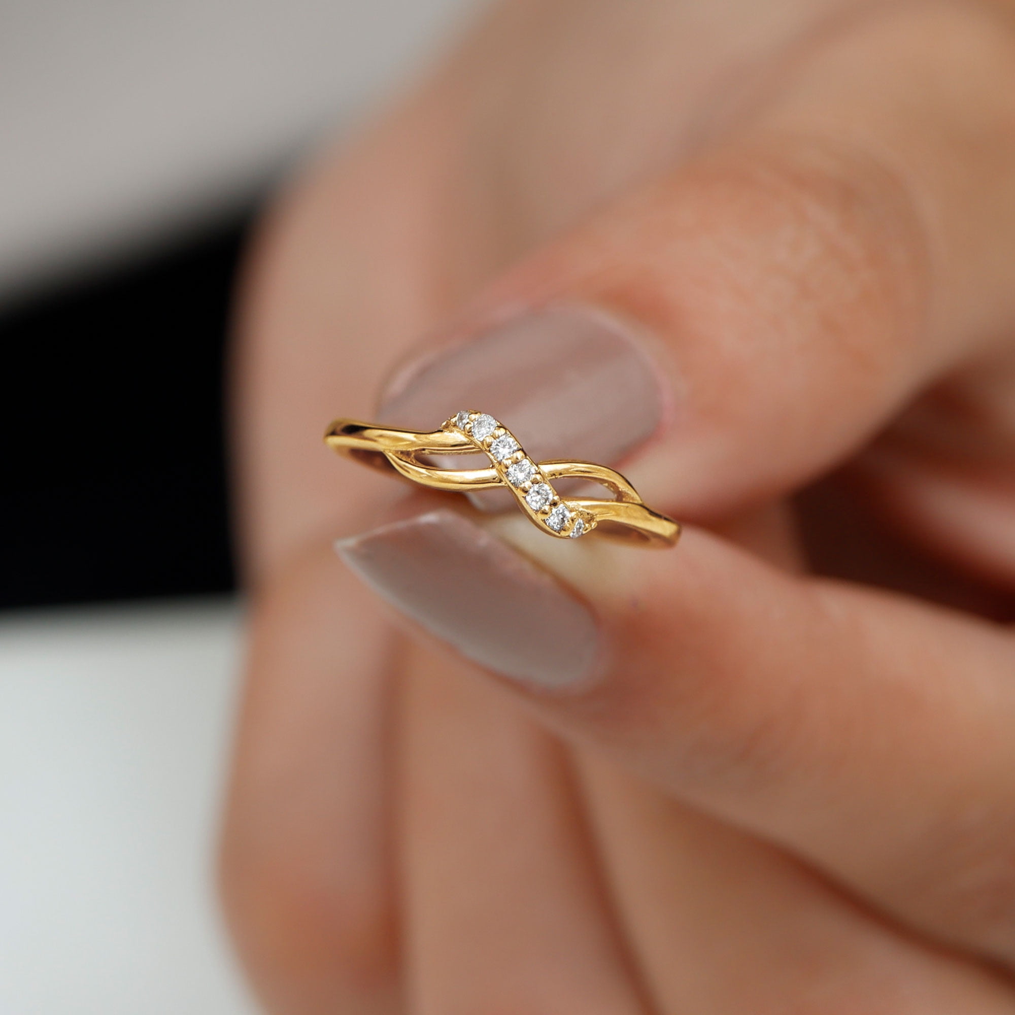 Infinity Promise Ring Gold