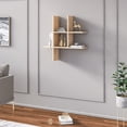 MinimaDecor Valle Farmhouse Wall Mounted Shelf 30", W Shape, 4 Shelves ...