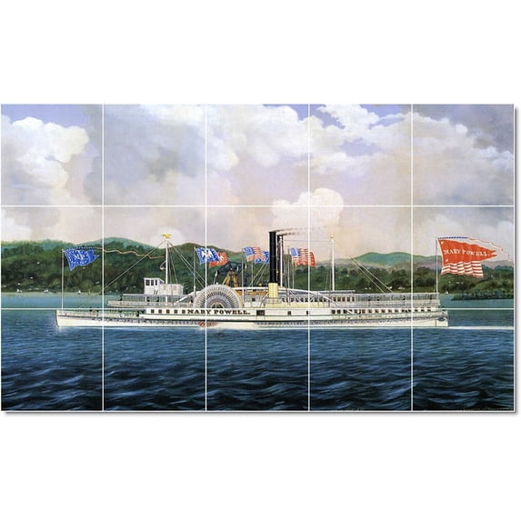 Ceramic Tile Mural-James Bard Ships Tile Mural Interior Renovate Decor ...