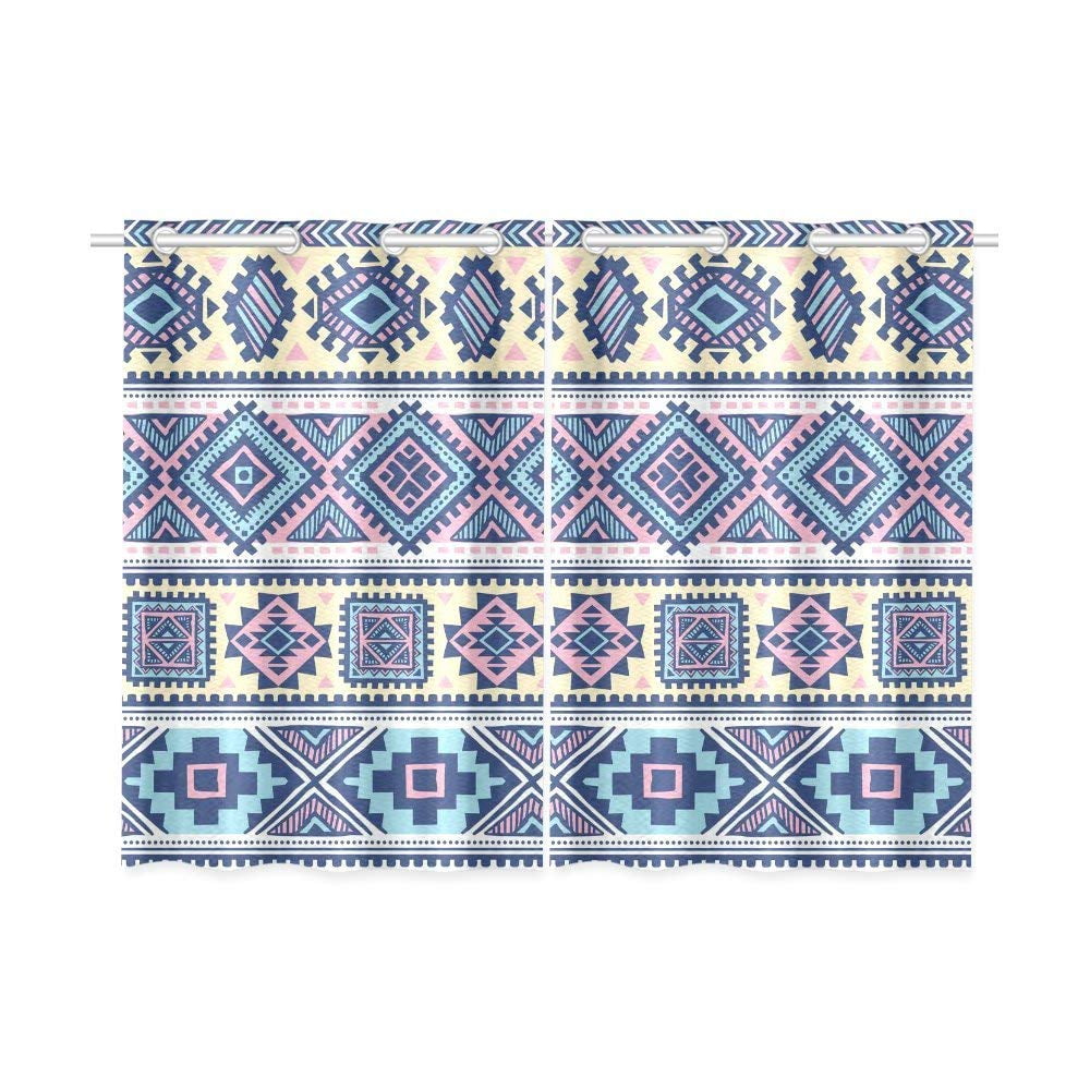 CADecor Tribal Ethnic Window Kitchen Curtain, Aztec Window Treatment ...