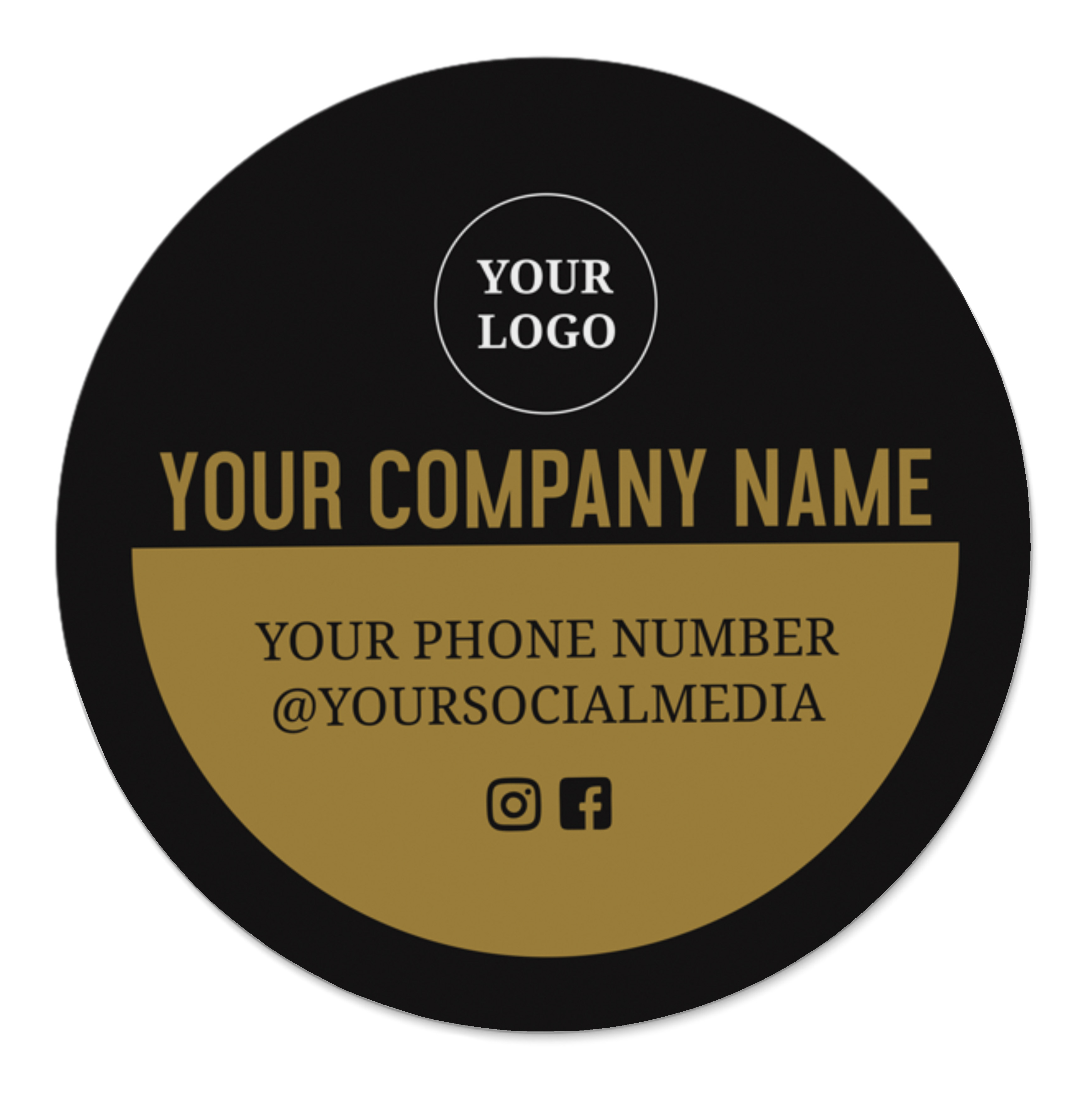 Printtoo Label Stickers for Small Business -50 RoundCustom Vinyl ...