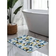 Bees Soft Diatomaceous Earth Mat, Yellow Blue Leaves Bee Blue Texture ...