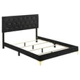 Bed Frames Lexie Black/Gold Diamond Tufted Eastern King Panel Bed ...