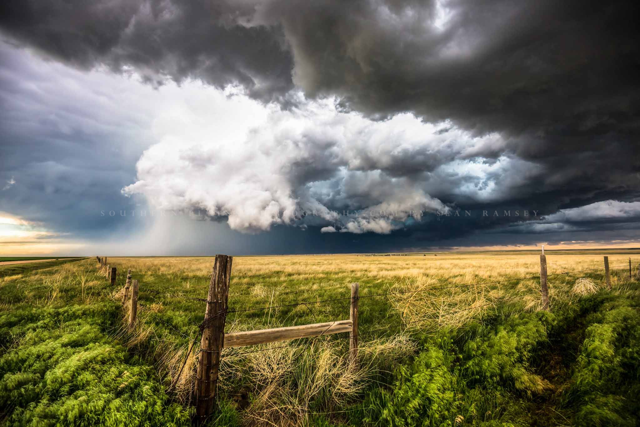 Buy Supercell Thunderstorm Over Fence Print (Not Framed) - Landscape ...