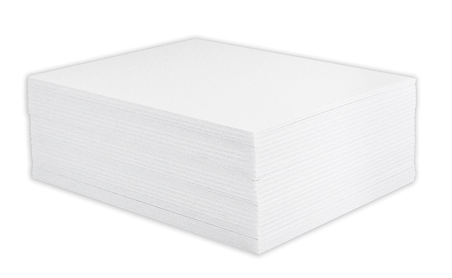 Mat Board Center, Pack of 25 8x10 1/8" White Foam Core Backing Boards ...