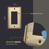 ENERLITES Decorator Switch or Outlet Metal Wall Plate, Stainless Steel ...