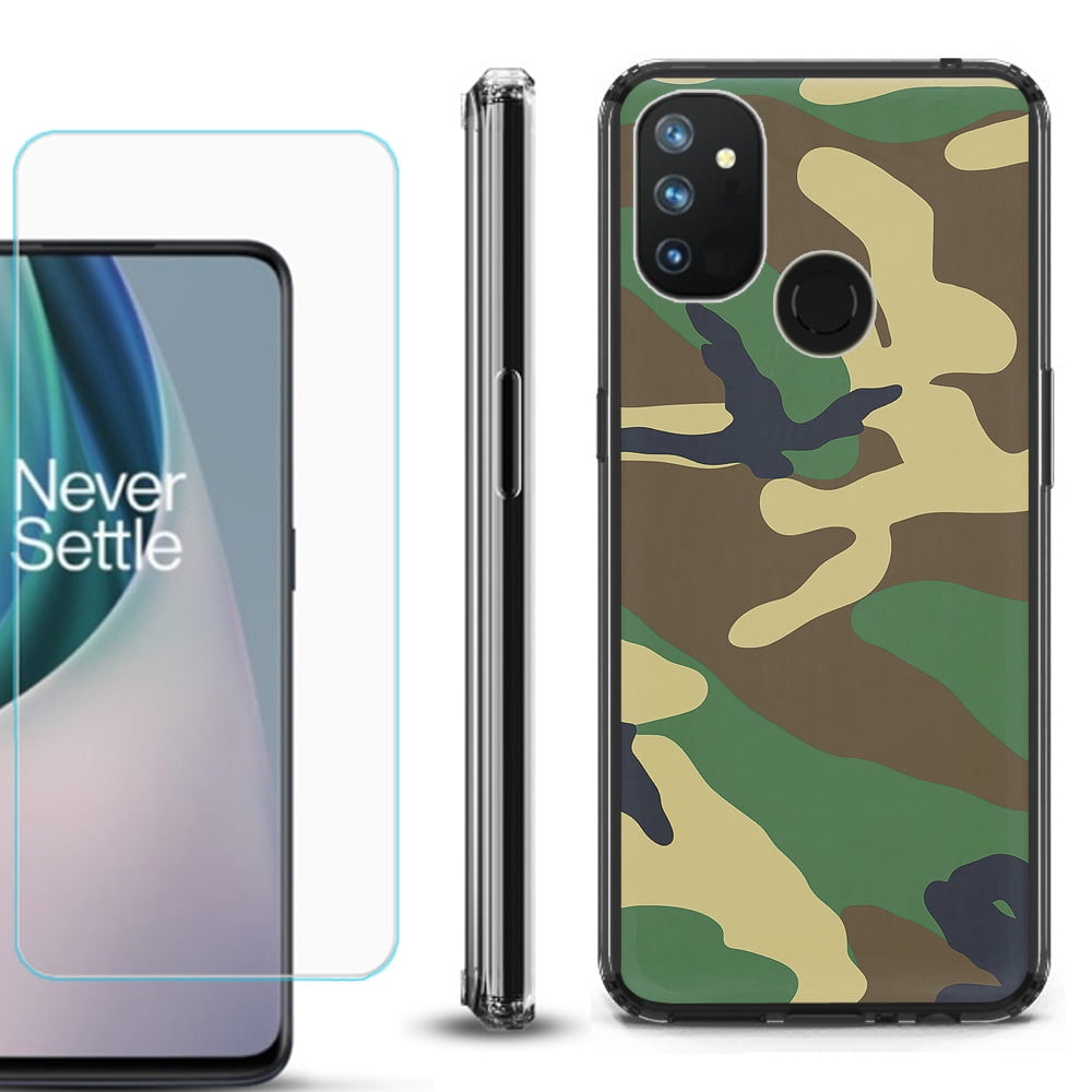 Shockproof Bumper Phone Case for OnePlus Nord N100, with Tempered Glass ...